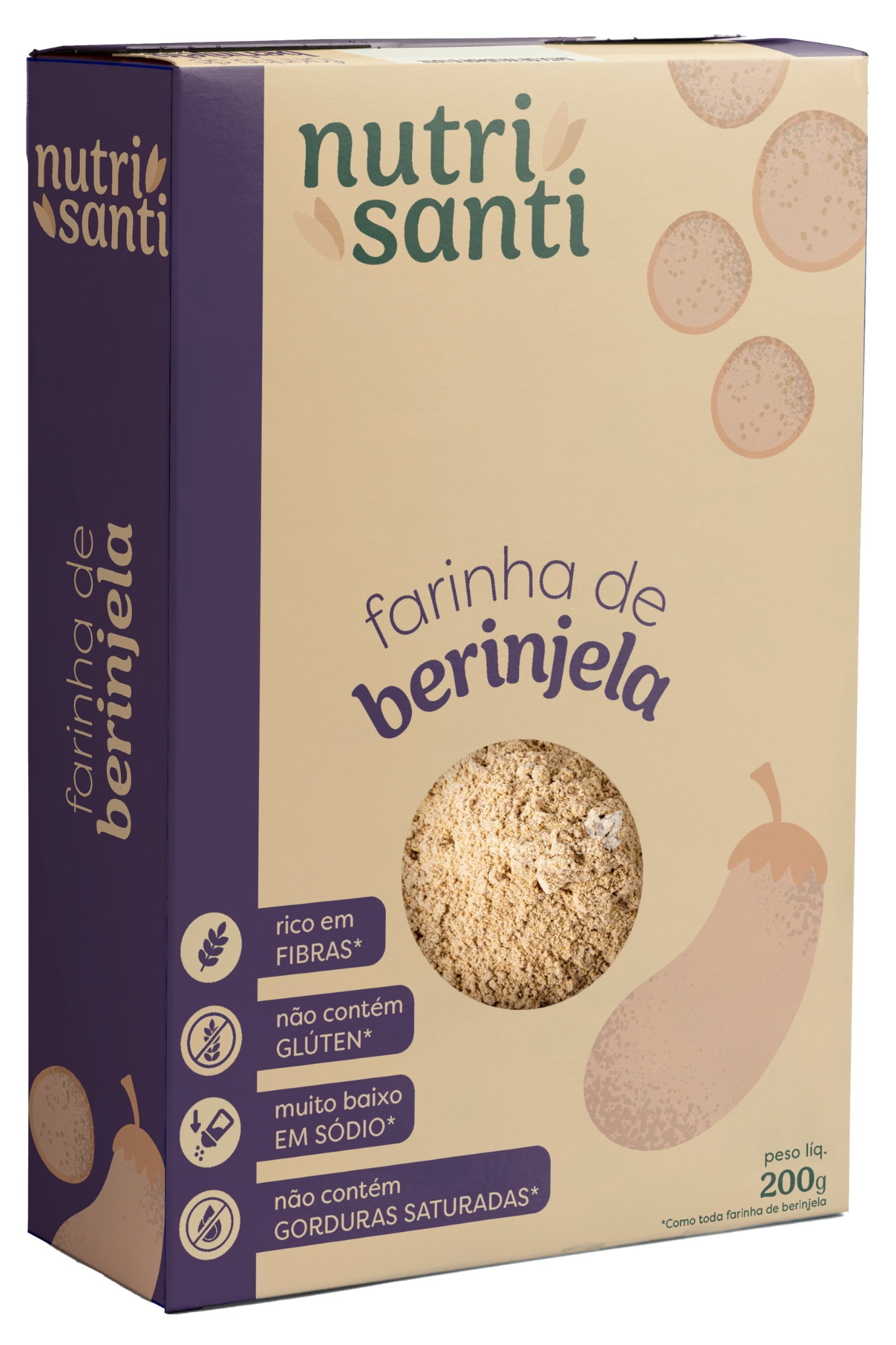 FARINHA DE BERINJELA - NUTRISANTI - 200G - Nutrisanti